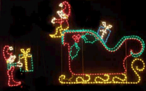 Animated Elves Loading Sleigh| Lori's Lighted D'Lites