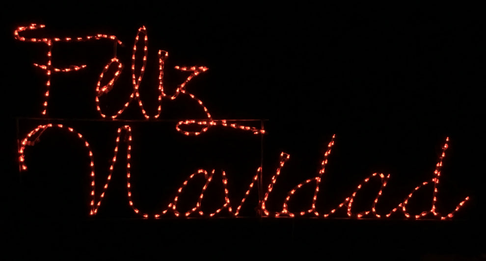 Feliz Navidad Cursive Letter Sign| Lori's Lighted D'Lites