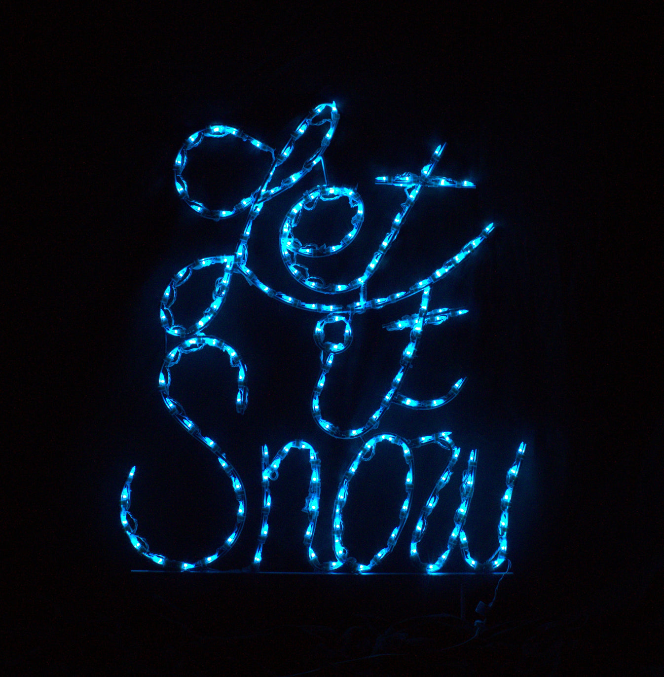 Let It Snow Cursive Letter Sign | Lori's Lighted D'Lites