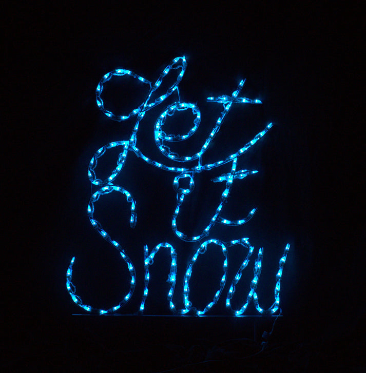 Let It Snow Cursive Letter Sign | Lori's Lighted D'Lites