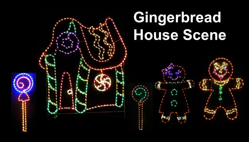 Gingerbread House Scene| Lori's Lighted D'Lites